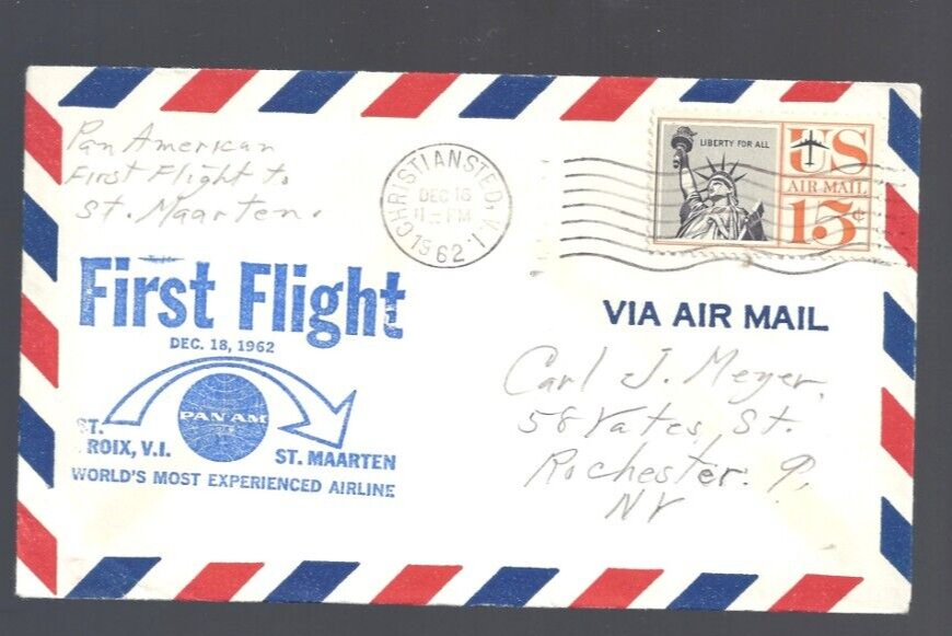 1962 Virgin Islands Pan Am First Flight cover to St. Maarten | eBay