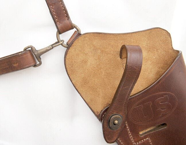 Brown Leather US M7 Paratrooper Tanker Shoulder Holster Premium Leather ...