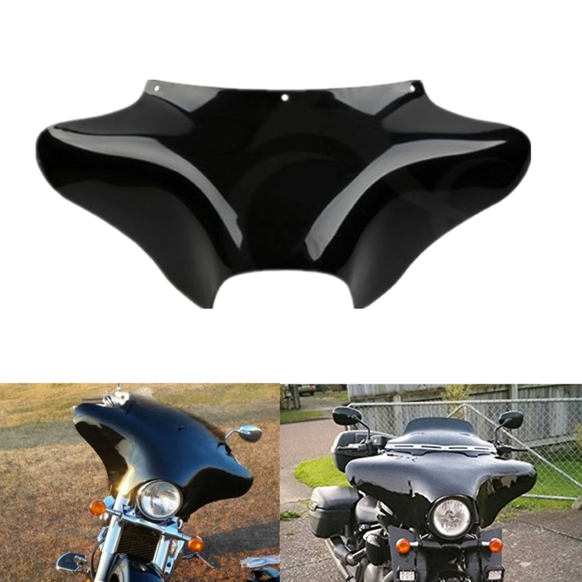 Black Front Outer Batwing Fairing For Honda Shadow Sabre VT 1100 Ace ...