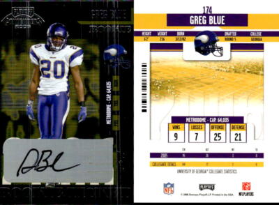 2006 Playoff Contenders #174 Greg Blue AU RC - NM-MT | eBay