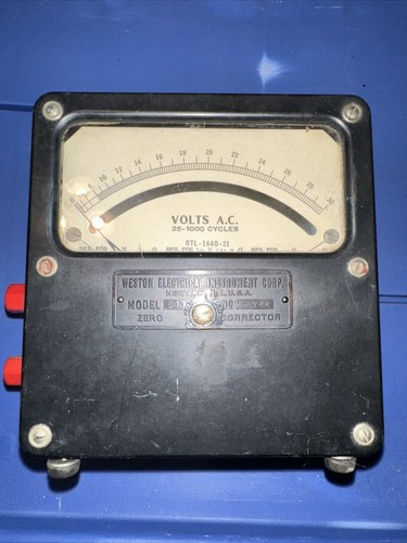 Vintage Weston Amperes AC Amp Meter, Newark, NJ, Model 433 | eBay