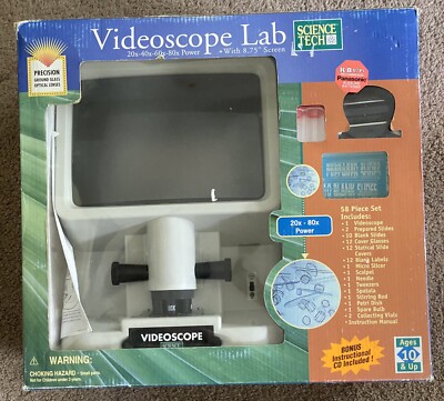SCIENCE TECH VIDEOSCOPE LAB 36687 WITH 20X-40X 80x POWER PCS 8.75 ...