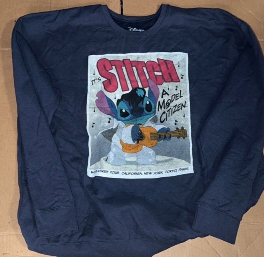 Disney Lilo & Stitch Elvis Stitch Crewneck SWEATER Si… - Gem
