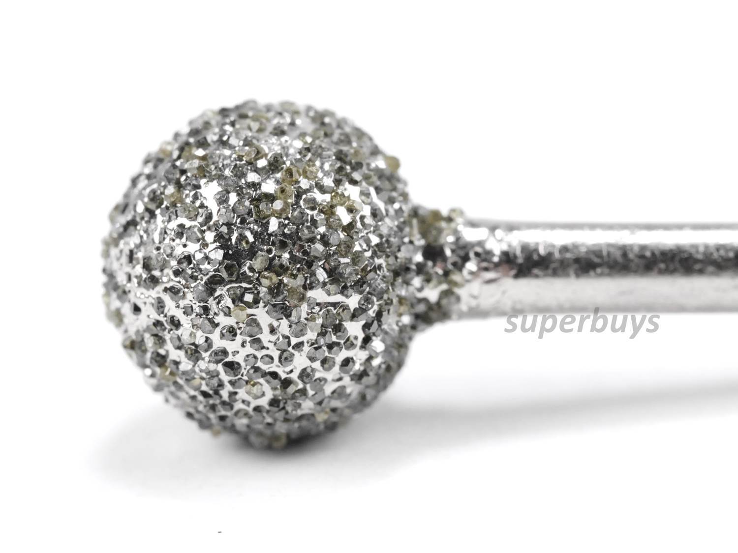 3pc 10mm Coarse 50 Grit Ball Head Diamond Rotary Drill Bit Circular ...