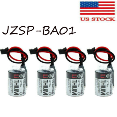 US 4Pcs 3.6V 1000mAh 3.6V ER3V JZSP-BA01 PLC Li-ion Battery for Yaskawa ...