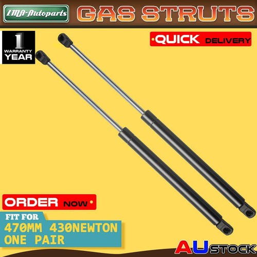 2x Gas Struts 470mm Long x 430Newton for Trailer Box Caravans Camper ...