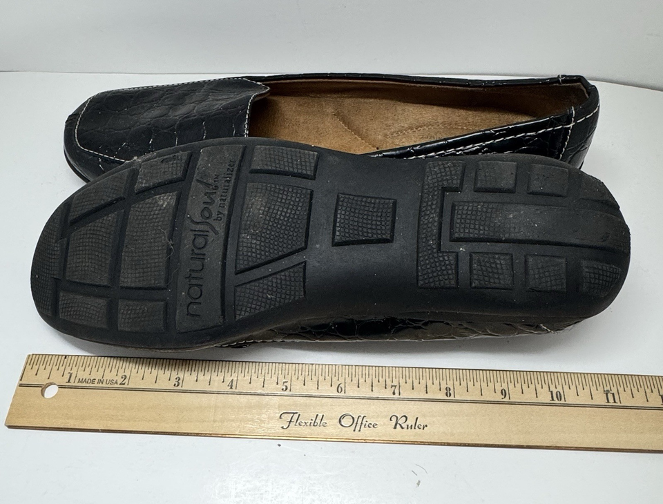 Natural Soul by Naturalizer Fanna Loafers Black Patent Leather White ...