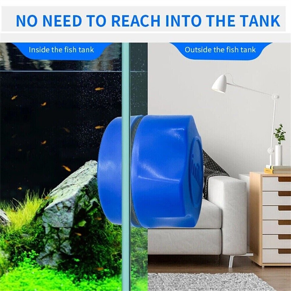 Mini Fish Tank Magnetic Brush Aquarium Kit Cleaning Glass Scraper ...