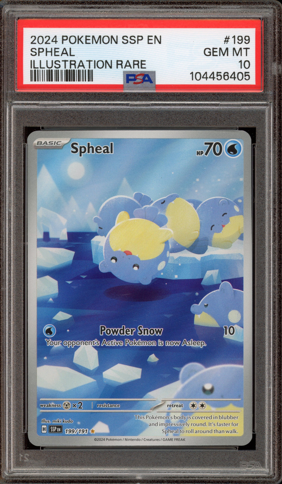 Spheal 2024 Scarlet & Violet: Surging Sparks #199/191 Illustration Rare ...