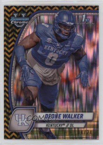 2024 Bowman U Chrome Black & Gold Stealth Refractor /24 Deone Walker ...