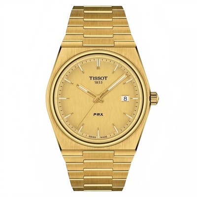 TISSOT PRX Champagne Dial Yellow Gold 40mm Men's Watch | eBay