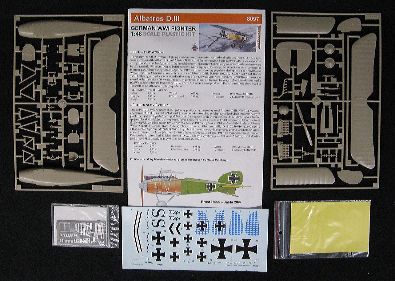 1/48 Eduard Models ALBATROS D.III German WWI Fighter BAGGED KIT! | eBay