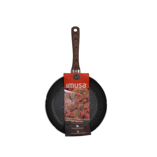IMUSA 9.5in Black Stone Aluminum Speckled Nonstick Fry Pan with Wood Look Handle | eBay