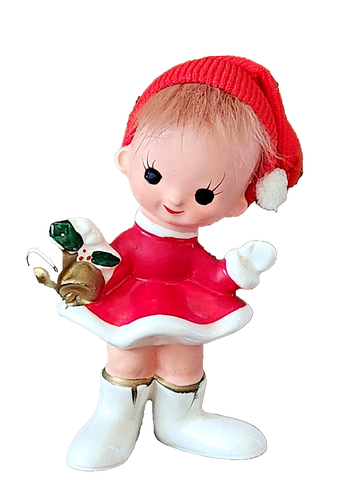 Vintage Mid Century Japan Ceramic Christmas Elf Pixie Figurine 4.5 ...