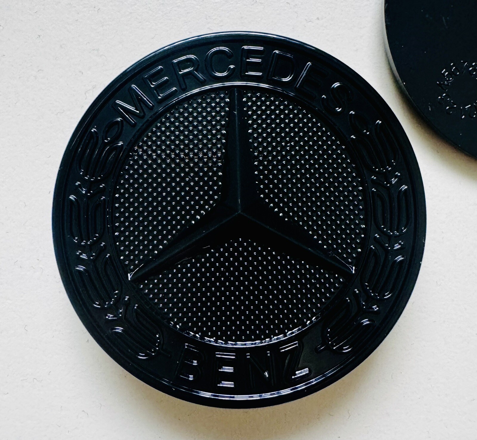 FOR MERCEDES BENZ CLK CLS ML GL FRONT HOOD BADGE GLOSS BLACK EMBLEM ...