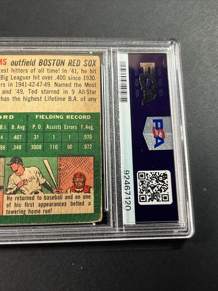 1954 Topps #1 Ted Williams PSA 2 HOF Boston Red Sox (GREATEST HITTER ...