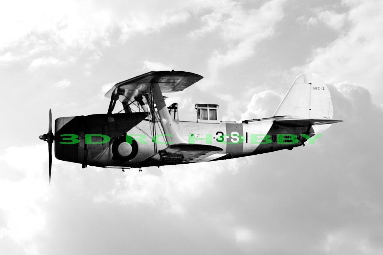 Curtiss SBC-4 Helldiver 56" WS RC Airplane Laser Cut Balsa Ply Short ...