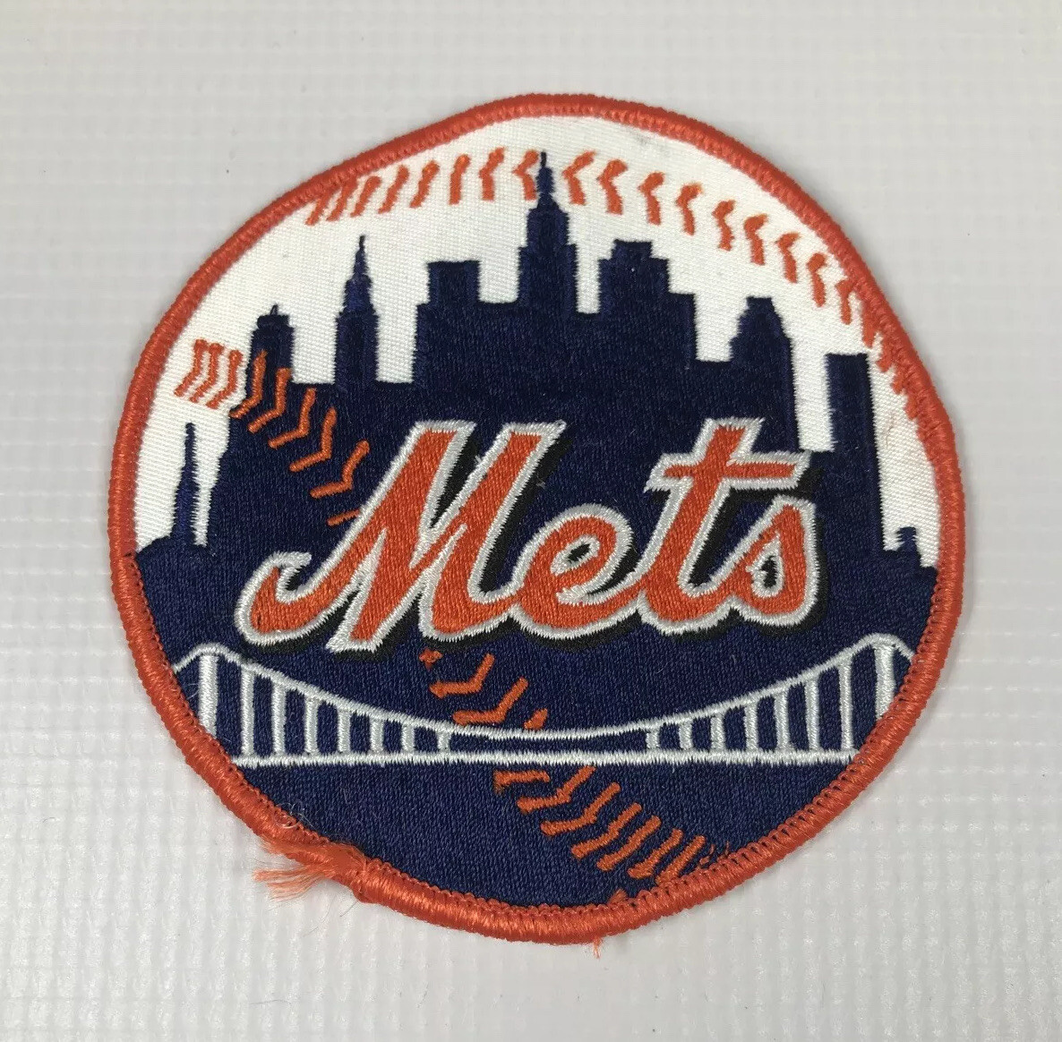 Vintage New York Mets Team Issued Orange Jersey Patch 4" | eBay