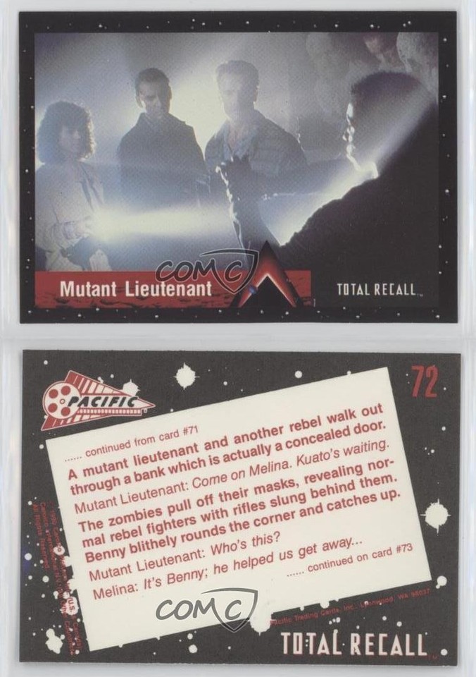 1990 Pacific Total Recall Mutant Lieutenant #72 0bt4 | eBay