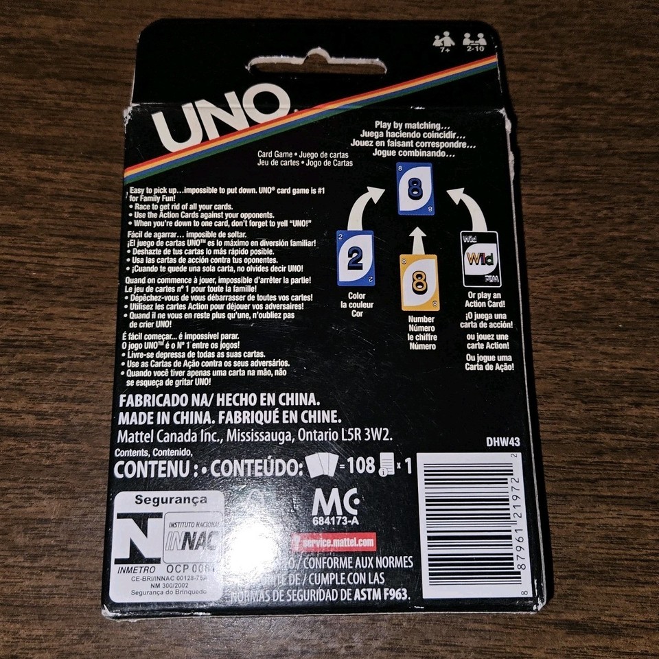 UNO Classic Card Game Retro Version Mattel NIB | eBay