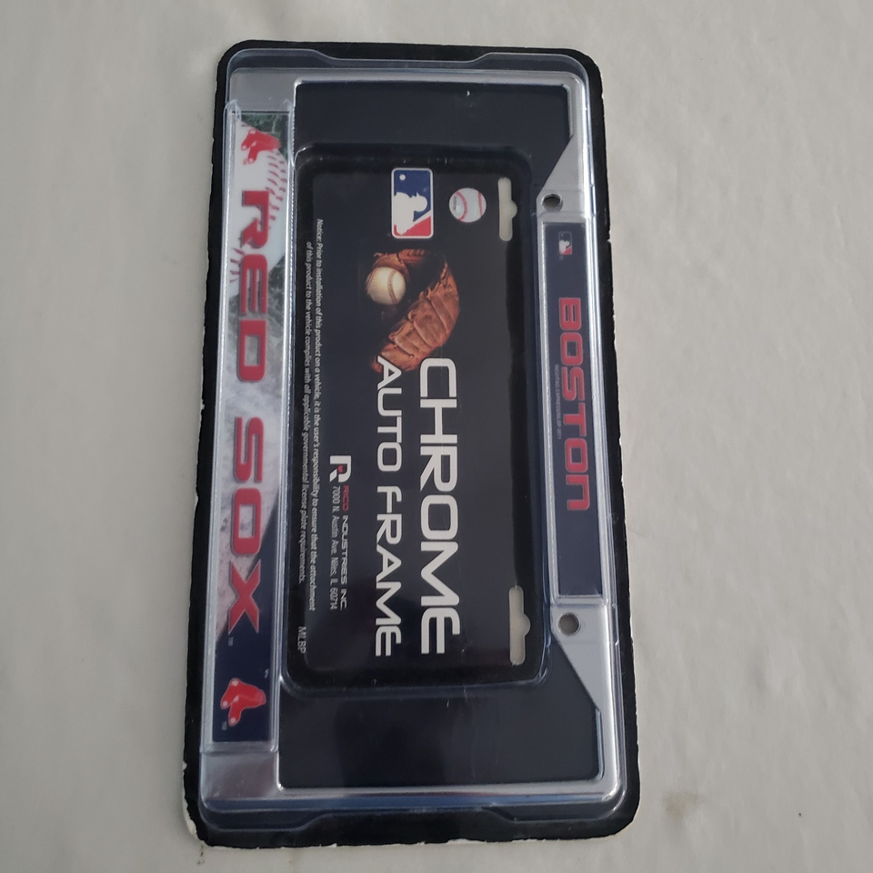 CHROME License Plate AUTO Frame MLB Boston Red Sox NEW | eBay