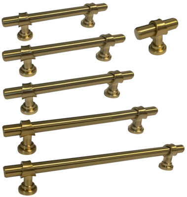 House Guard Hardware Brushed Brass Kitchen Cabinet Knobs Bar Pulls Gold ...