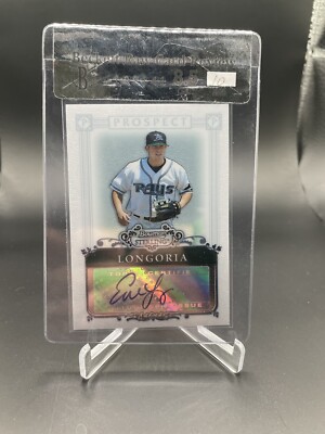 Evan Longoria 2006 Bowman Sterling Auto Rookie Prospect #BSP-EL Tampa ...