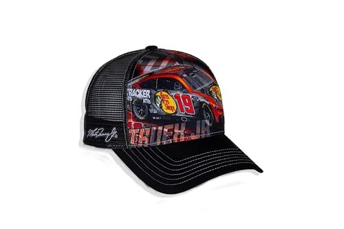 Martin Truex, Jr. #19 NASCAR Car Sublimated Black Mesh Structured Hat ...