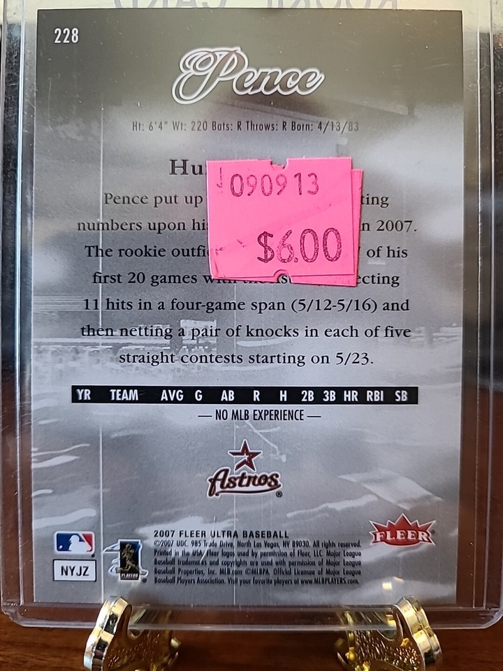 2007 Fleer Ultra Hunter Pence Rookie Card #228 Mint Condition!! | eBay