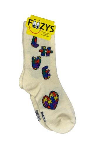 Foozy's Autism Awareness Hashtag Heart Love One Pair Women's Novelty ...