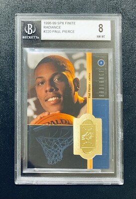 1998-99 UD SPx Finite Radiance PAUL PIERCE Rookie RC BGS 8 /1500 Boston ...