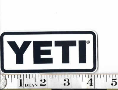 Authentic YETI Sticker Decal ~ Black Letters on White Background (#2376 ...