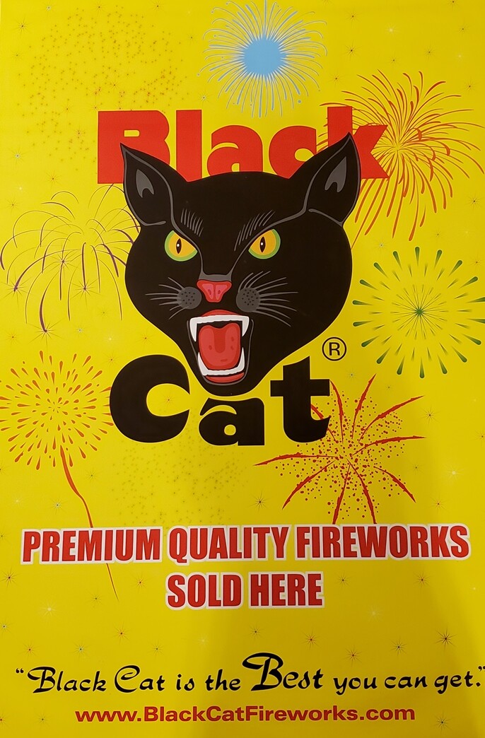 Vintage Black Cat Fireworks