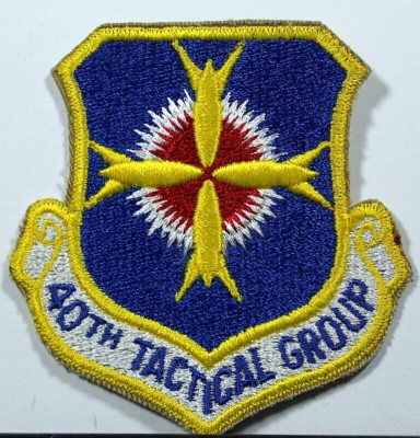 US Air Force 40th Tactical Group Large Full Color Insignia Crest Emblem ...