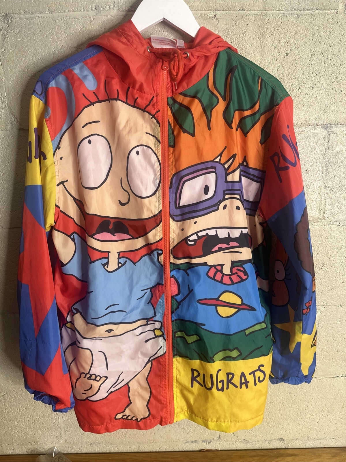 Nickelodeon Rugrats Wind Breaker Jacket Size Medium - Gem