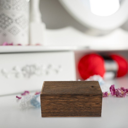 Rustic Wooden Tabletop Box with Sliding Lid - Ideal for Storing Your ...