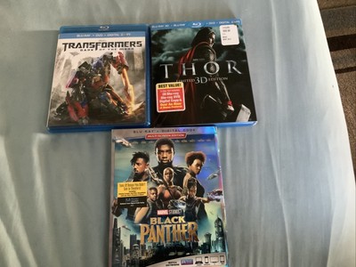 Thor Blu Ray And DVD Only Transformers Black Panther Blu Rays | eBay