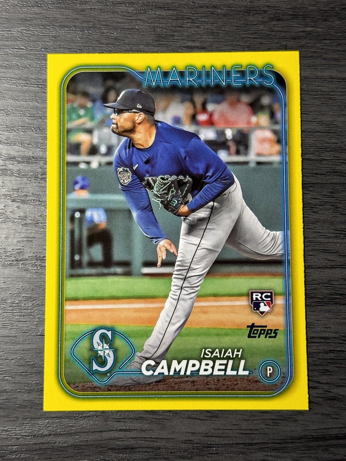 2024 Topps Series 1 #58 Isaiah Campbell YELLOW PARALLEL RC Seattle ...