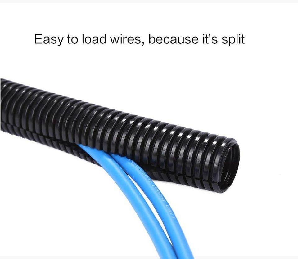 Split Wire Sleeves Flexible Wire Conduit, Corrugated Conduit,12&32Feet ...