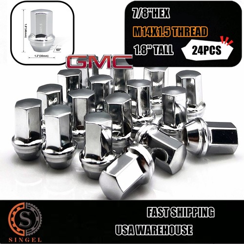 9596070 GM CHEVY GMC FACTORY OEM M14x1.5 Wheel Lug Nuts 7/8 HEX CHROME ...