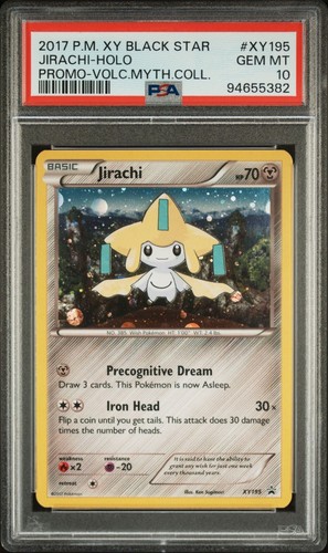 2017 Pokemon Jirachi Holo XY195 Black Star Promo Mythical GEM MT PSA 10 ...