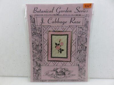 Radley House Botanical Garden J CABBAGE ROSE Quilt Applique Wallhanging ...
