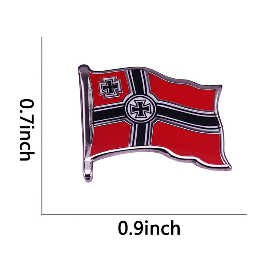 German WWII Battle Flag Enamel Pin With Iron Cross Badge | eBay