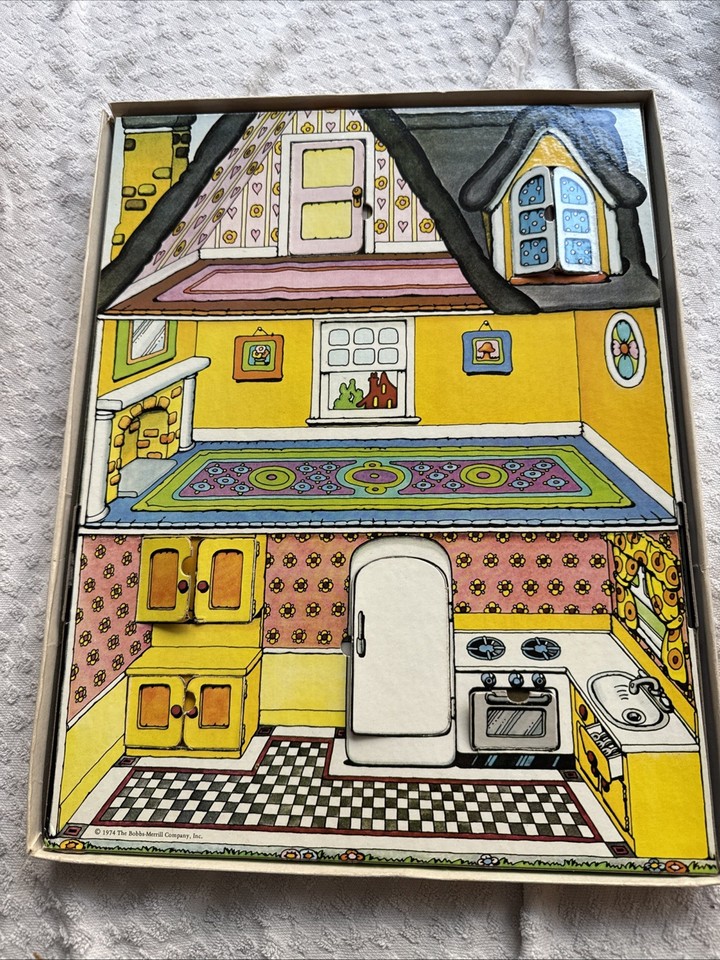Raggedy Ann Doll House Vintage 1974 Colorforms Activity Toy With Box ...