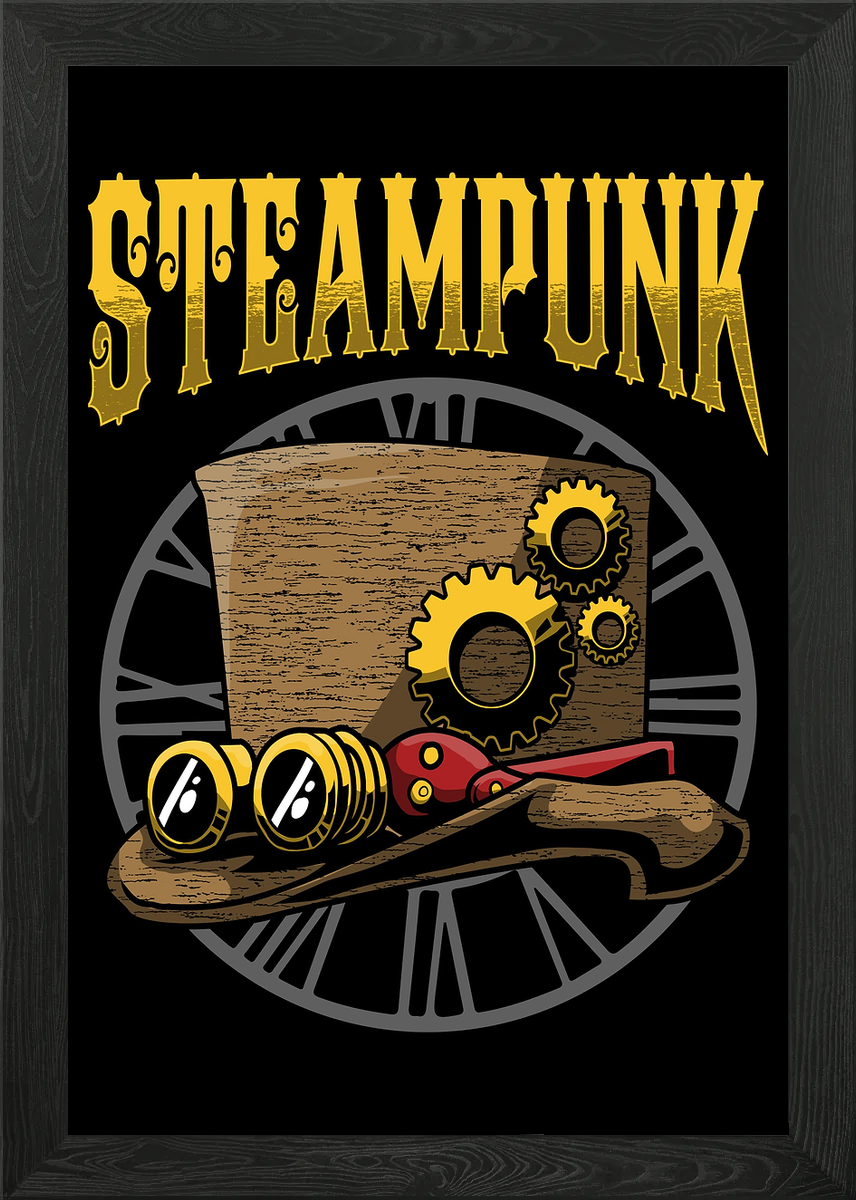 Steampunk Framed Wall Art Poster Canvas Print Picture | eBay UK