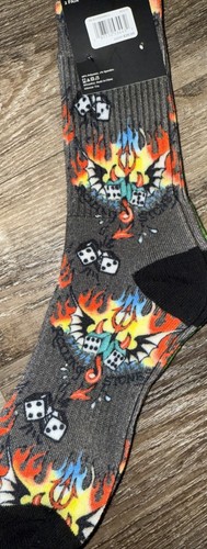 Ed Hardy ~ Men's 2-Pair Crew Socks Multicolor Polyester Cushioned ...