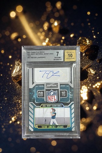 1/1 Trevor Lawrence Rookie Jersey Patch Shield Logo Man BGS 10 AUTO ...