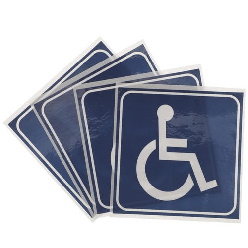 4 Sheets Disability Sign Sticker Disabled Access Badge Man Men and ...