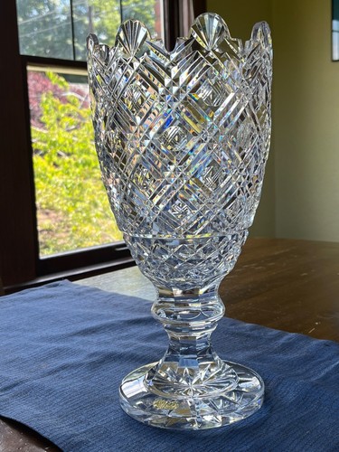 Waterford Crystal 13” vase, Master Cutter Collection, original sticker ...