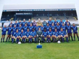 OLDHAM ATHLETIC FC 1991-92 SQUAD RARE ORIGINAL PHOTO ROGER PALMER JOE ...